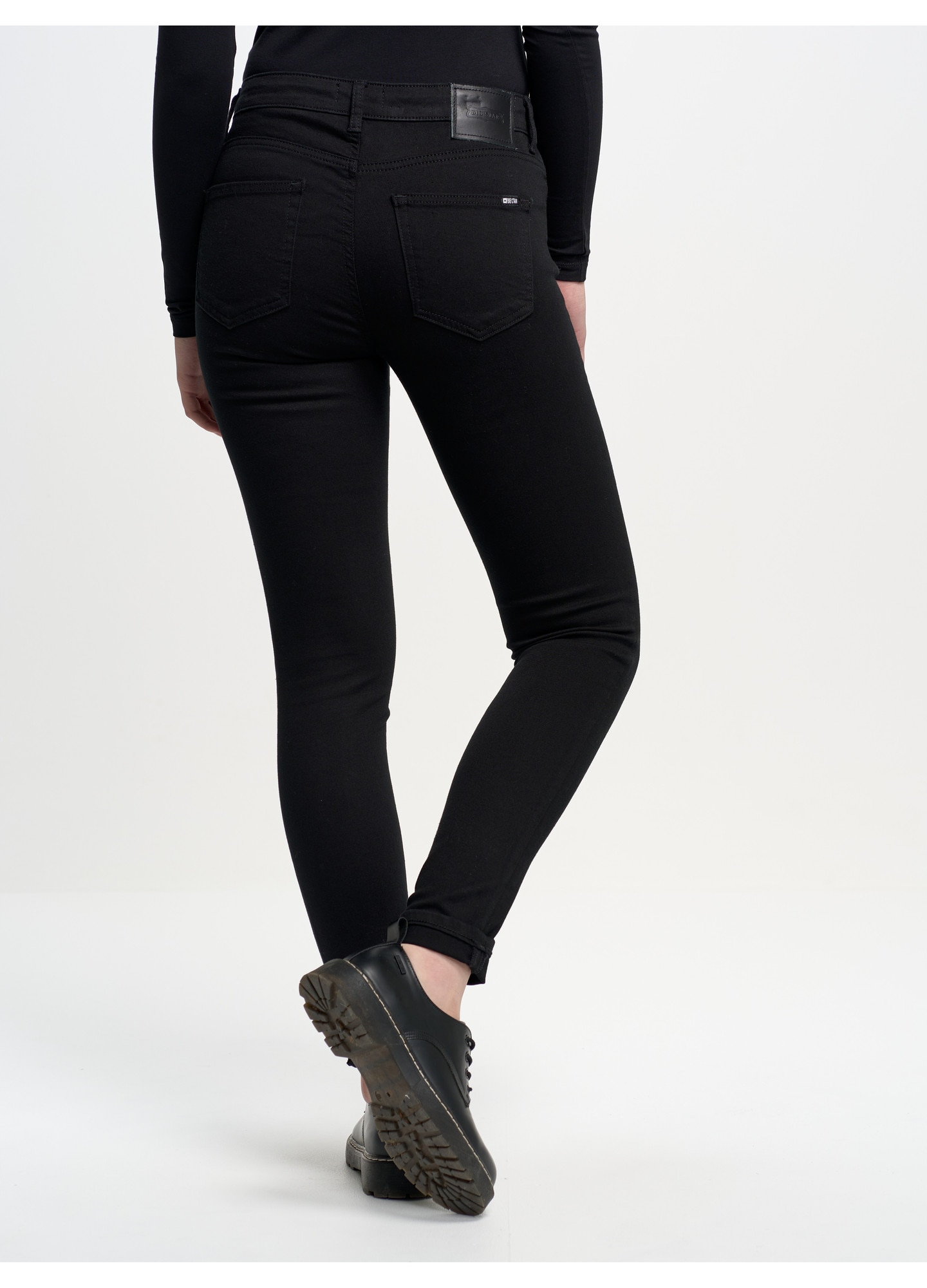 Blugi dama Big Star Adela 915, skinny, elastic, negru, bumbac-elastan ...