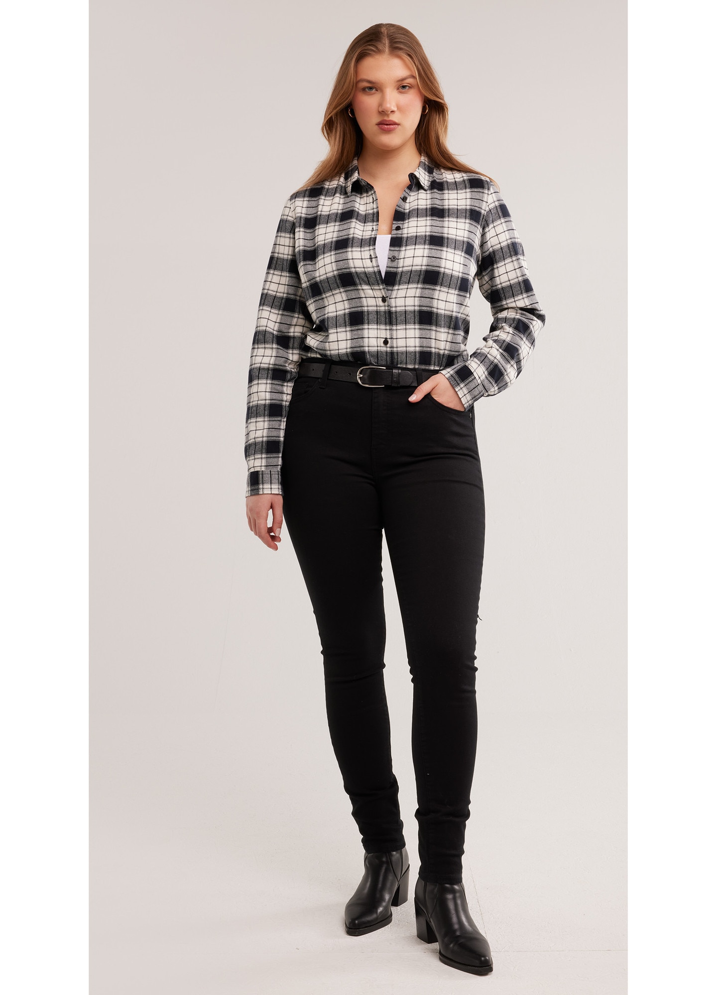 Blugi dama Big Star Adela 915, skinny, elastic, negru, bumbac-elastan ...