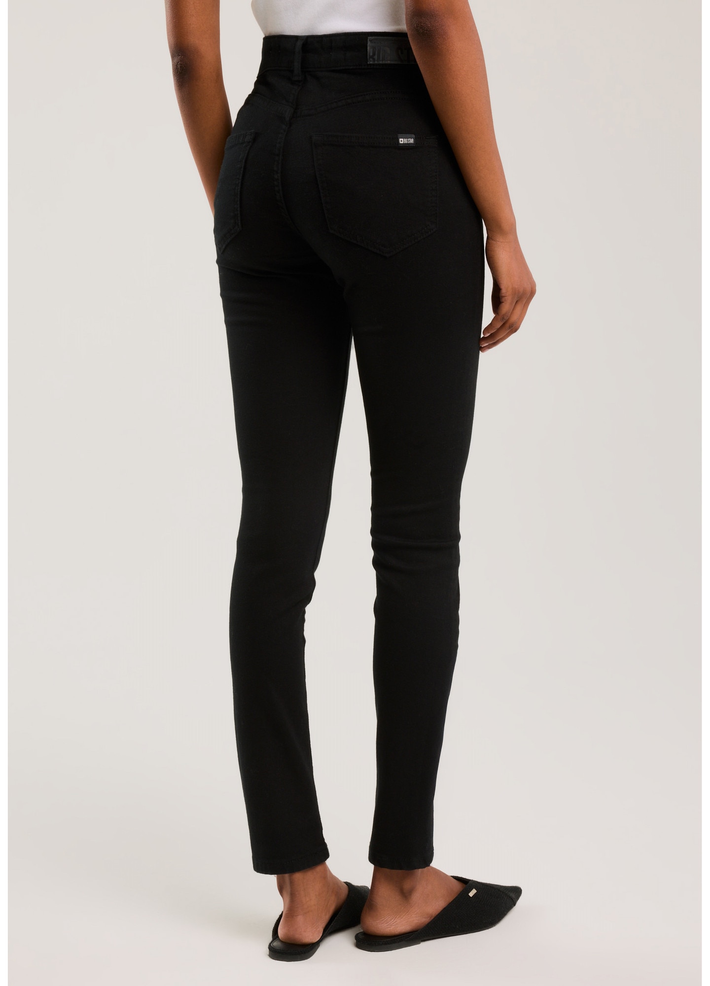 Blugi dama Big Star Adela 915, skinny, elastic, negru, bumbac-elastan ...