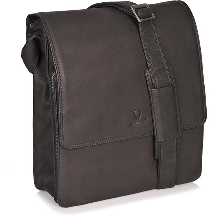 Geanta Barbati, Donbolso, New York Medium, Piele, Maro - eMAG.ro