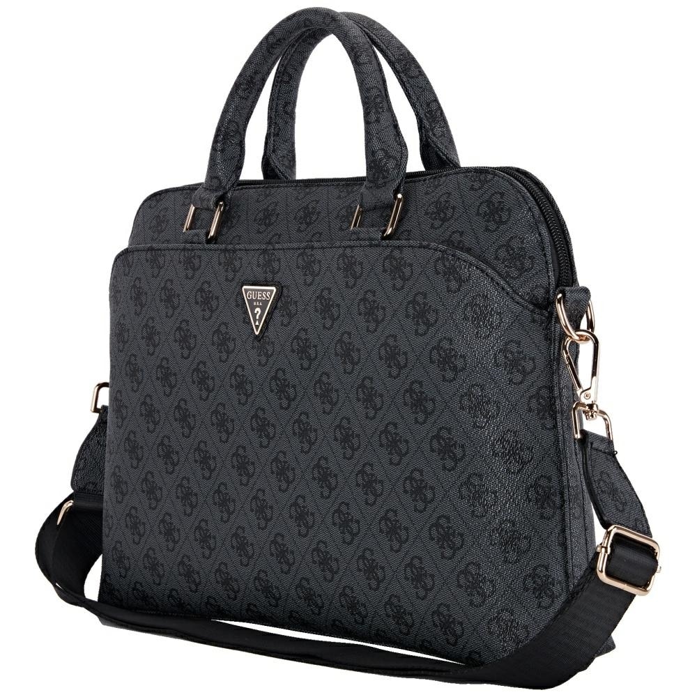 Geanta pentru laptop, Guess 15", piele ecologica, neagra - eMAG.ro