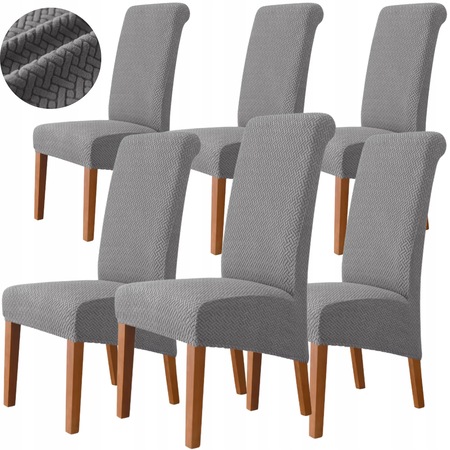 Set Huse 6 Scaun, Ubieramy meble, Jacquard cu model de frunze de ...