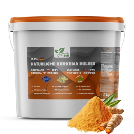 Pudra de curcuma 2kg, DTP-SOFT, 100% pura, ambalaj reutilizabil - eMAG.ro