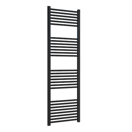 Calorifer portprosop pentru baie, decorativ, negru, drept, cu 28 tevi ...