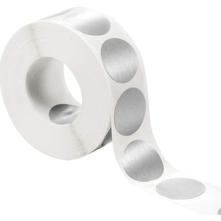 Set de 300 etichete autoadezive rotunde argintii, 1x1 inch - eMAG.ro