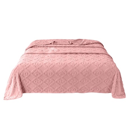 Patura groasa din taffeta, coral, cu design embosat, 150x200cm - eMAG.ro