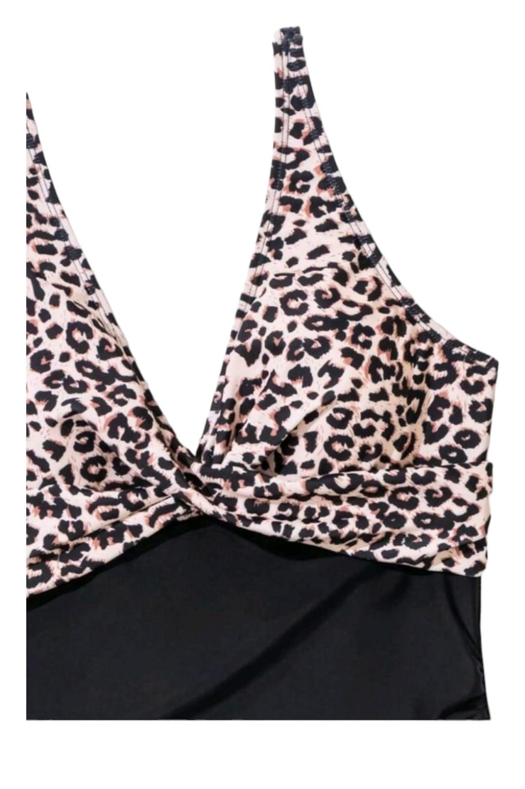 Costum baie intreg dama cu efect modelator, animal print, negru ...