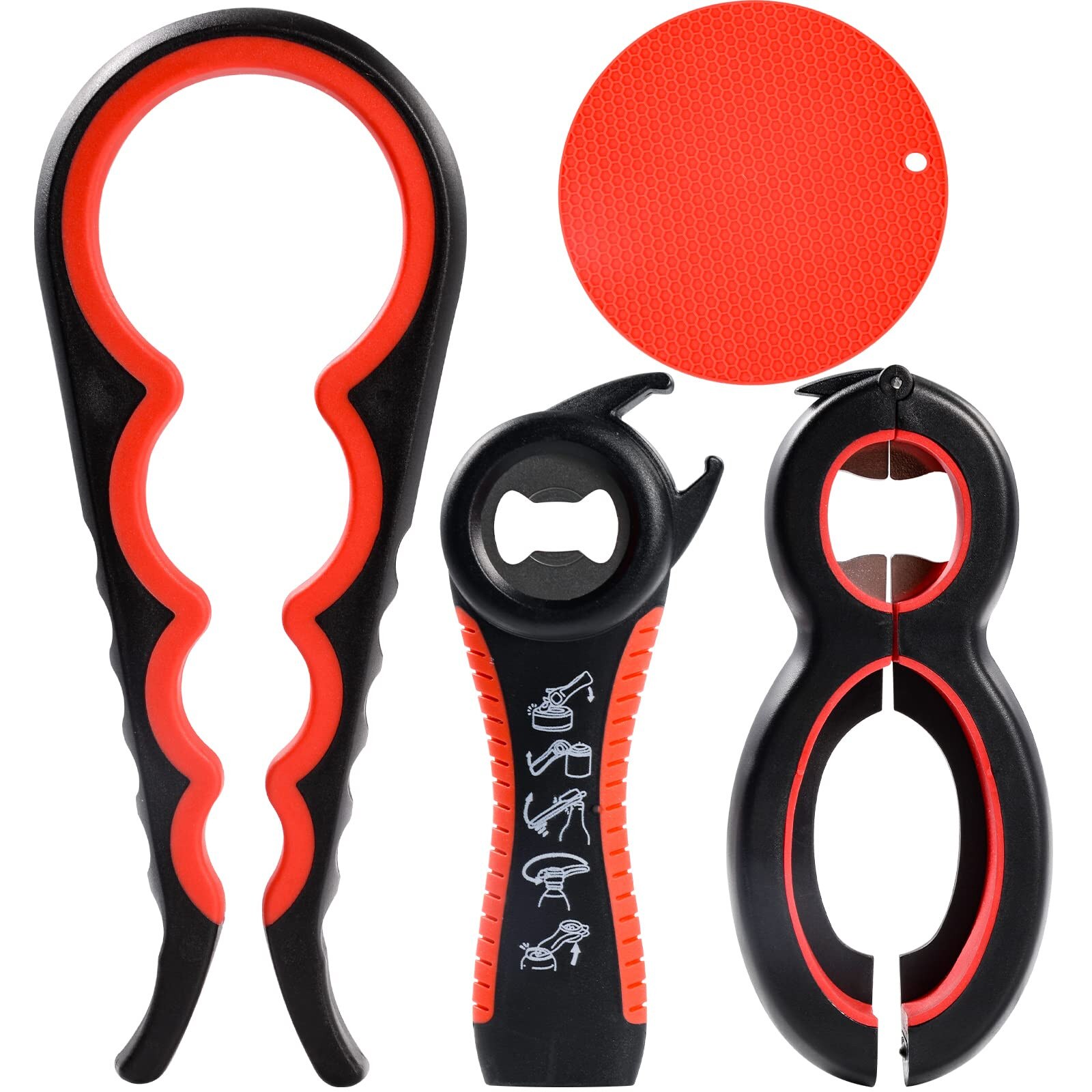 Deschizator capace borcane, Set 4 desfacatoare conserve ...