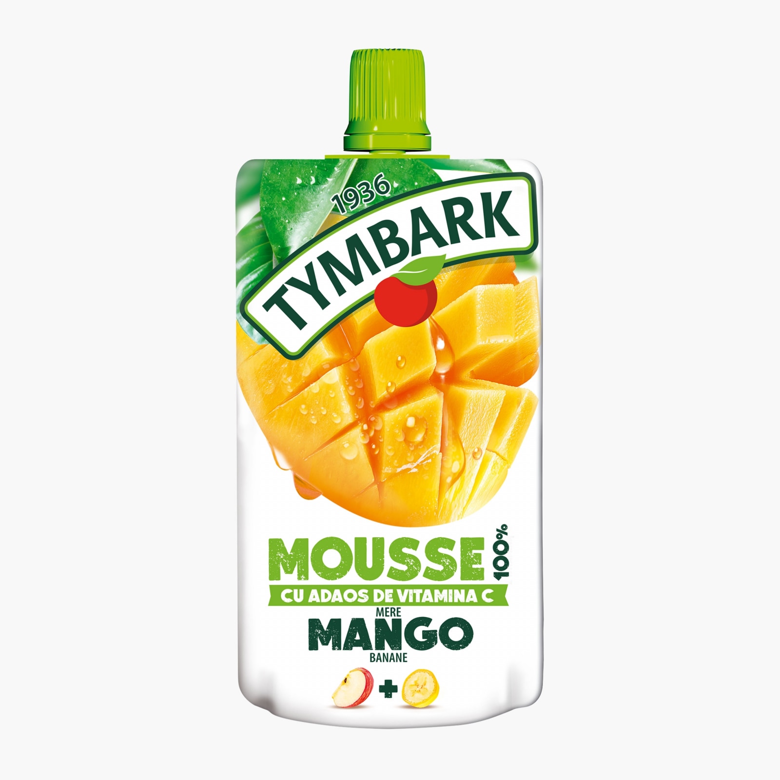 Mousse 100% fructe, Mar, Mango si Banana, 12 x 120 gr, Tymbark - eMAG.ro