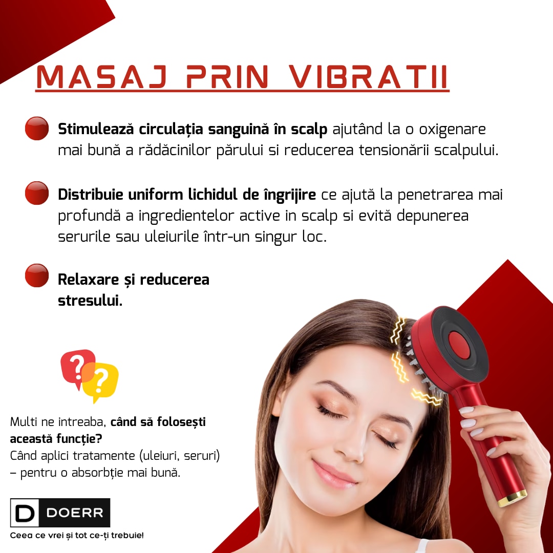Perie Electrica pentru Par si Scalp, profesionala, Doerr®, Generatie 3 ...