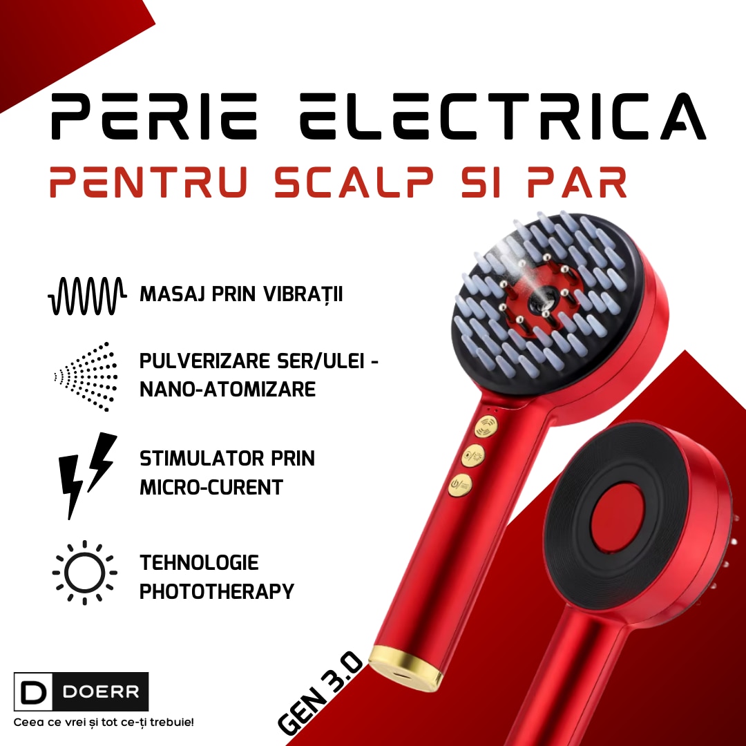 Perie Electrica pentru Par si Scalp, profesionala, Doerr®, Generatie 3 ...