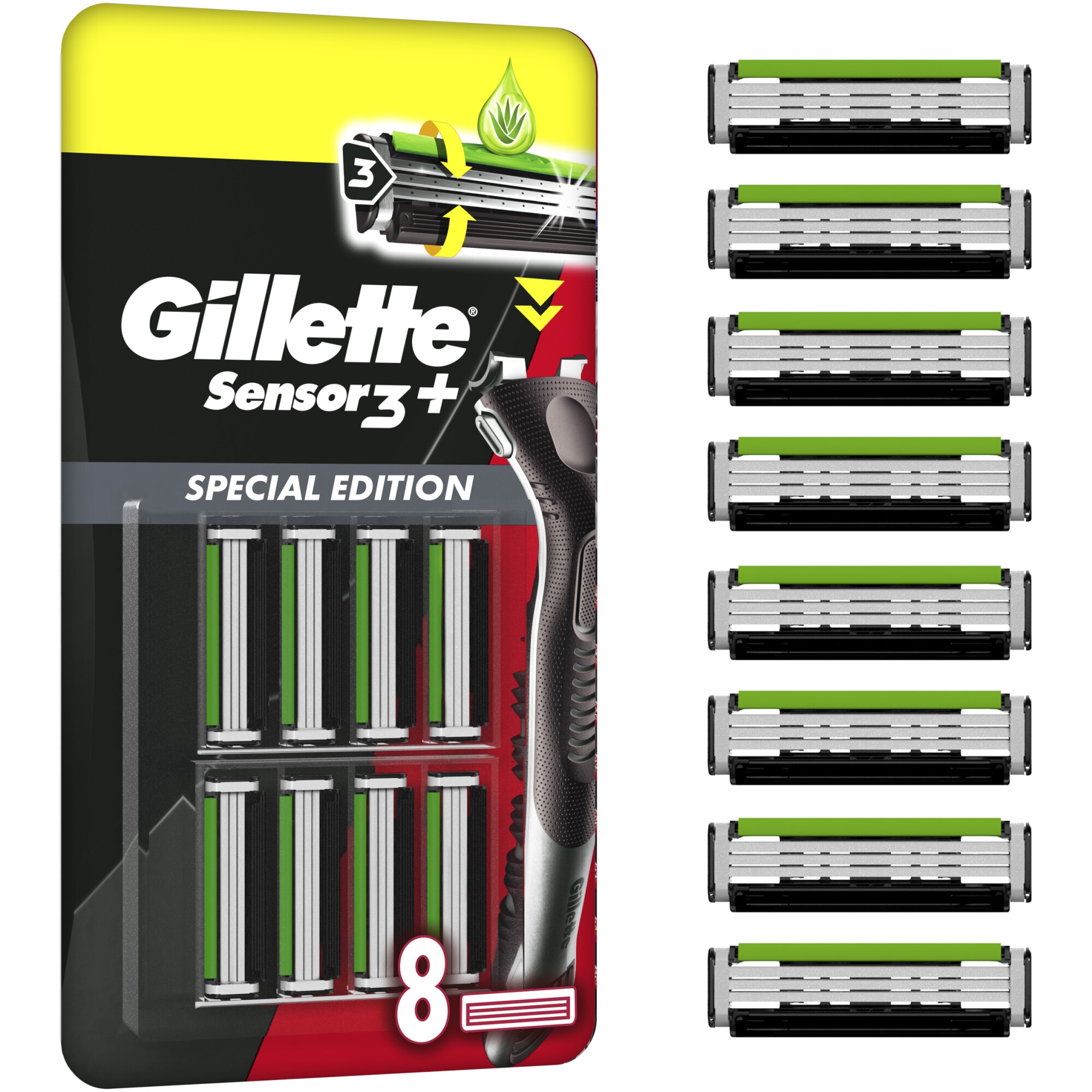 Резерва Gillette Sensor 3+ Special Edition, 8 броя - eMAG.bg