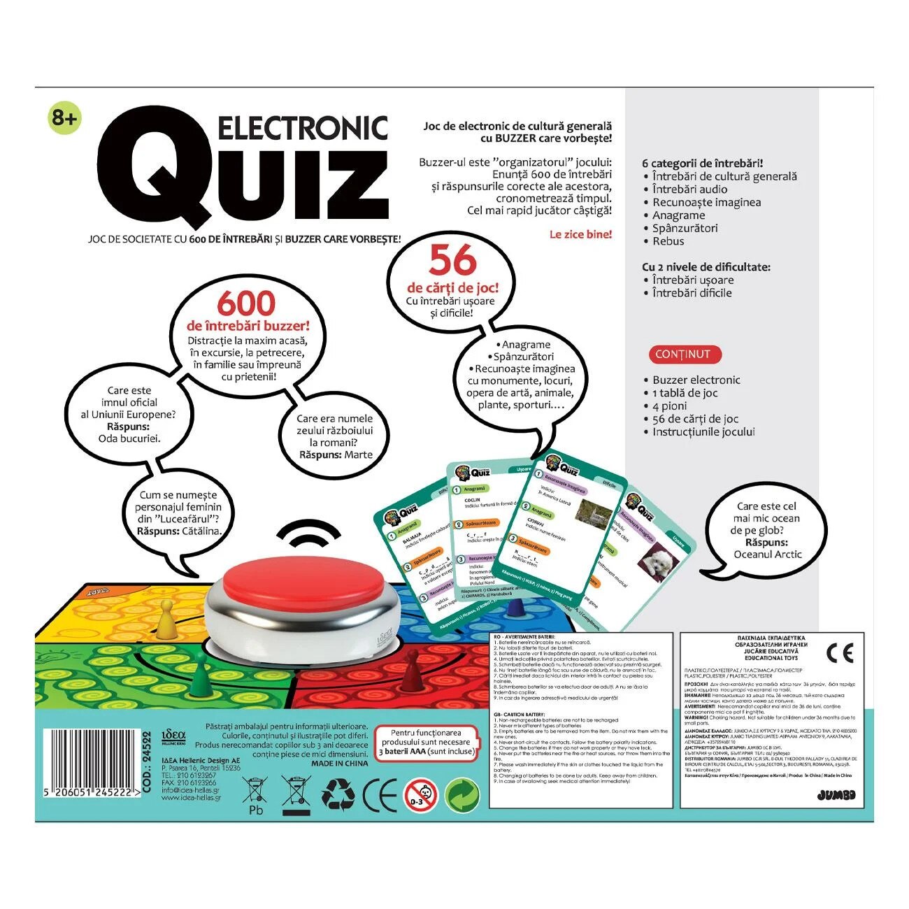 Joc de Societate Quiz Electronic cu Buzzer - Idea - eMAG.ro