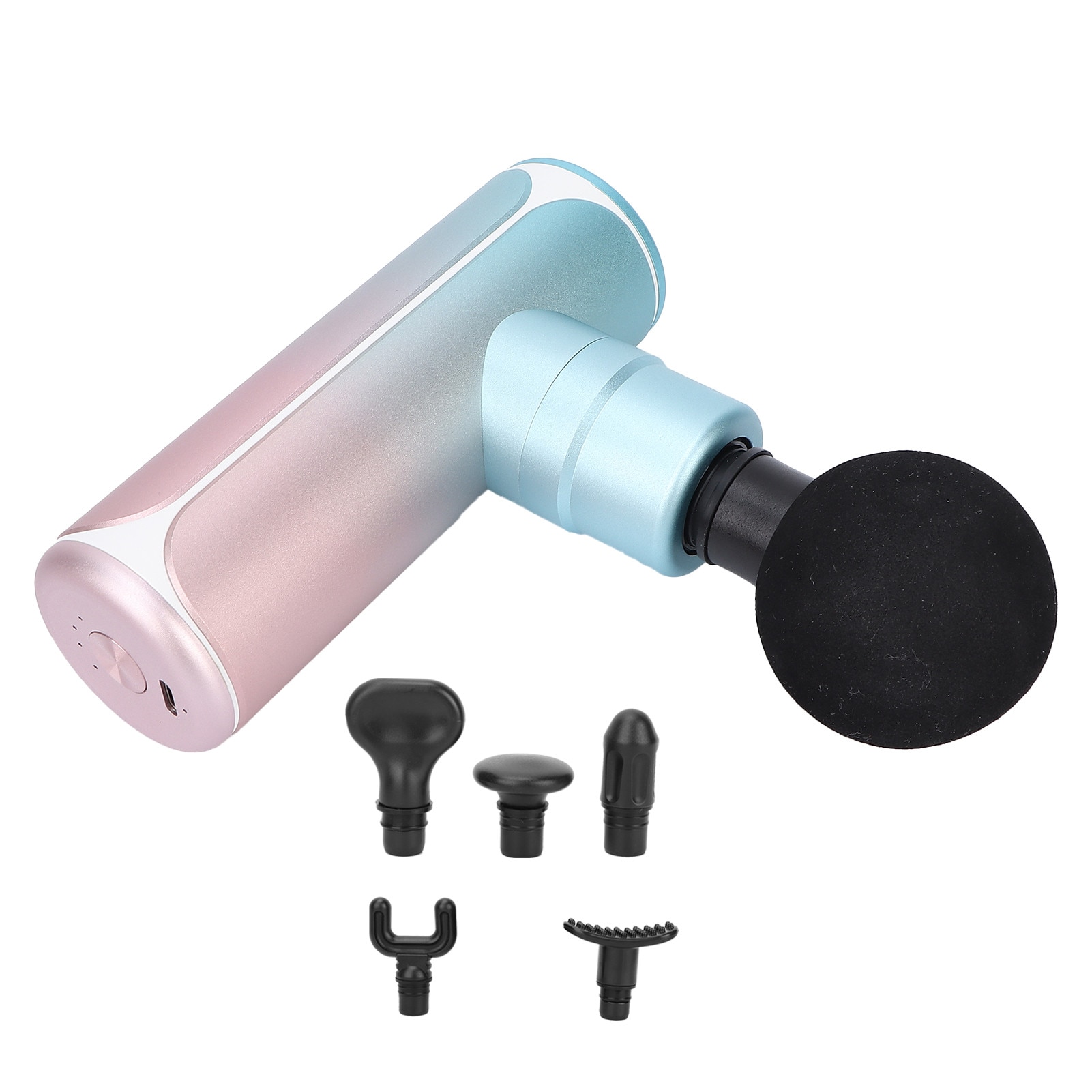 Aparat de masaj mini, 6 capete de masaj, 3400 RPM, portabil, USB ...