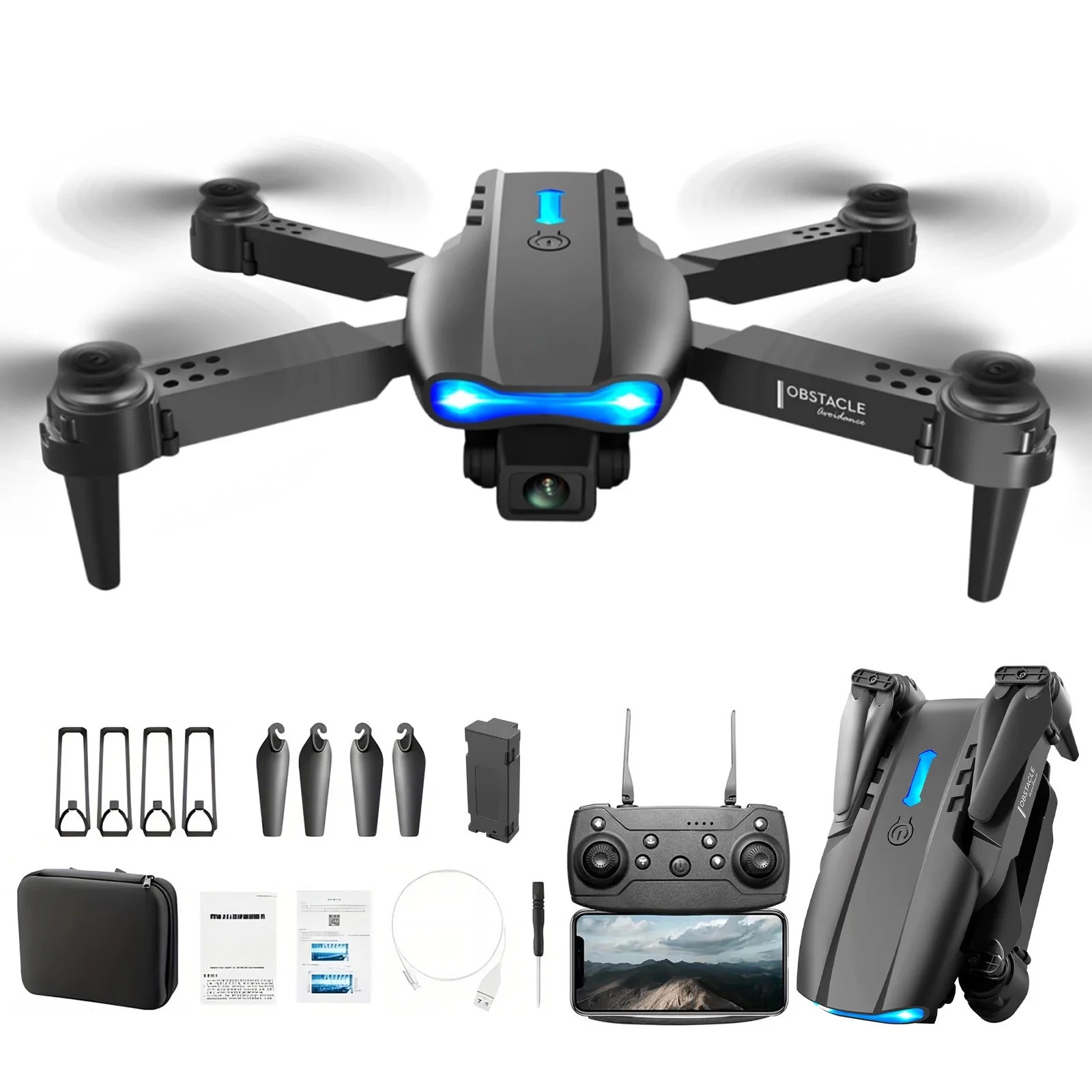 Drona 2.4G FPV cu camera 4K, motor fara perii, functie de urmarire ...