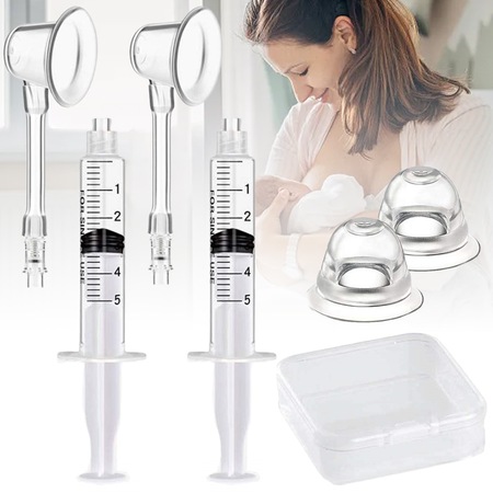 Corector mamelon, Puepoul, 4 buc si 2 seringa, cu cutie de depozitare ...
