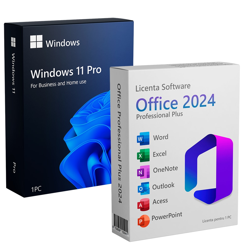 Microsoft Windows 11 Pro USB si Office 2024 Professional Plus - Licenta - Toate Limbile - USB ...