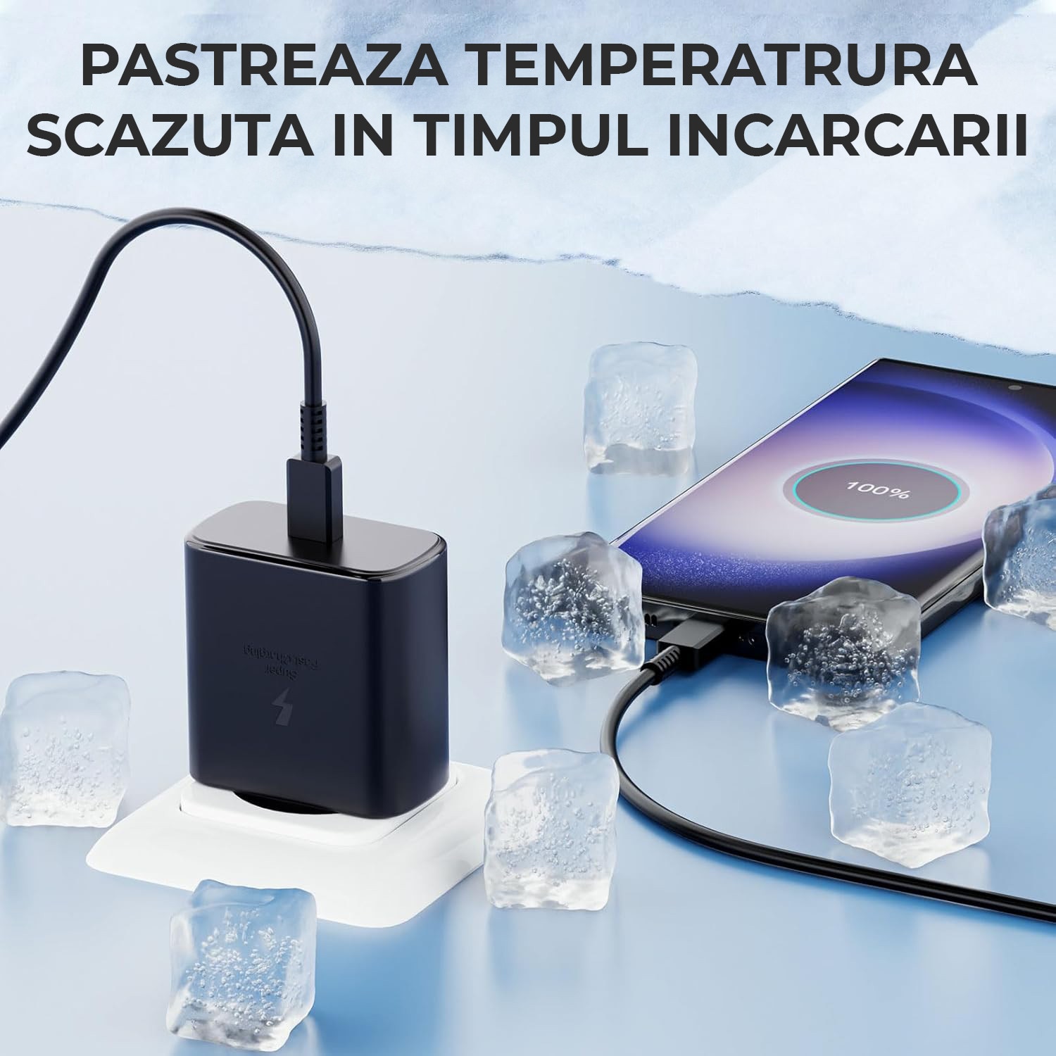 Incarcator Fast Charge 45W Type-C, compatibil Samsung Galaxy S25 Ultra, S25 Plus, S25, S24 Ultra ...