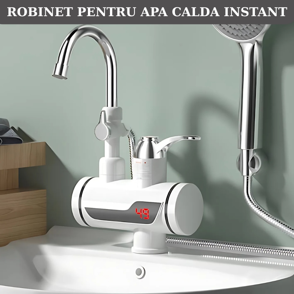 Robinet Electric Pentru Apa Calda Instant Gardeon® cu Para de Dus ...