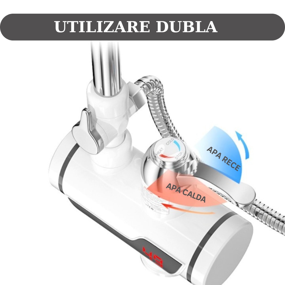 Robinet Electric Pentru Apa Calda Instant Gardeon® cu Para de Dus ...