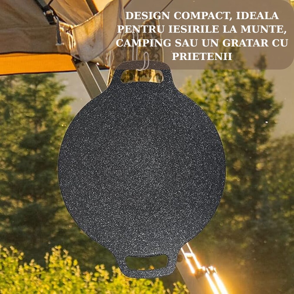 Plita Japoneza Rotunda Pluristratificata Gardeon® Cu Manere, Placa ...