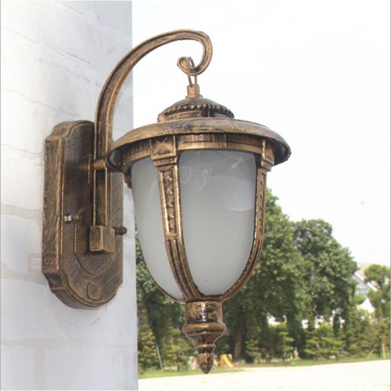 Felinar vintage, pentru exterior, montaj pe perete, dulie E27, bec max ...