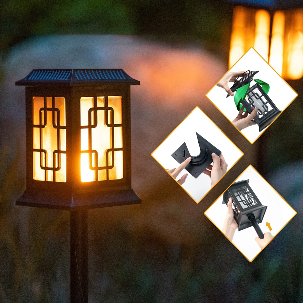Lampa solara led, lampi solare pentru exterior, Felinar solar decorativ ...