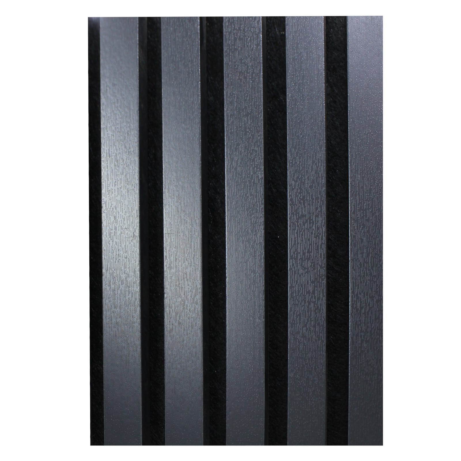 Riflaj Decorativ Tip Panou Acustic Antracit din fetru cu lamele din MDF ...