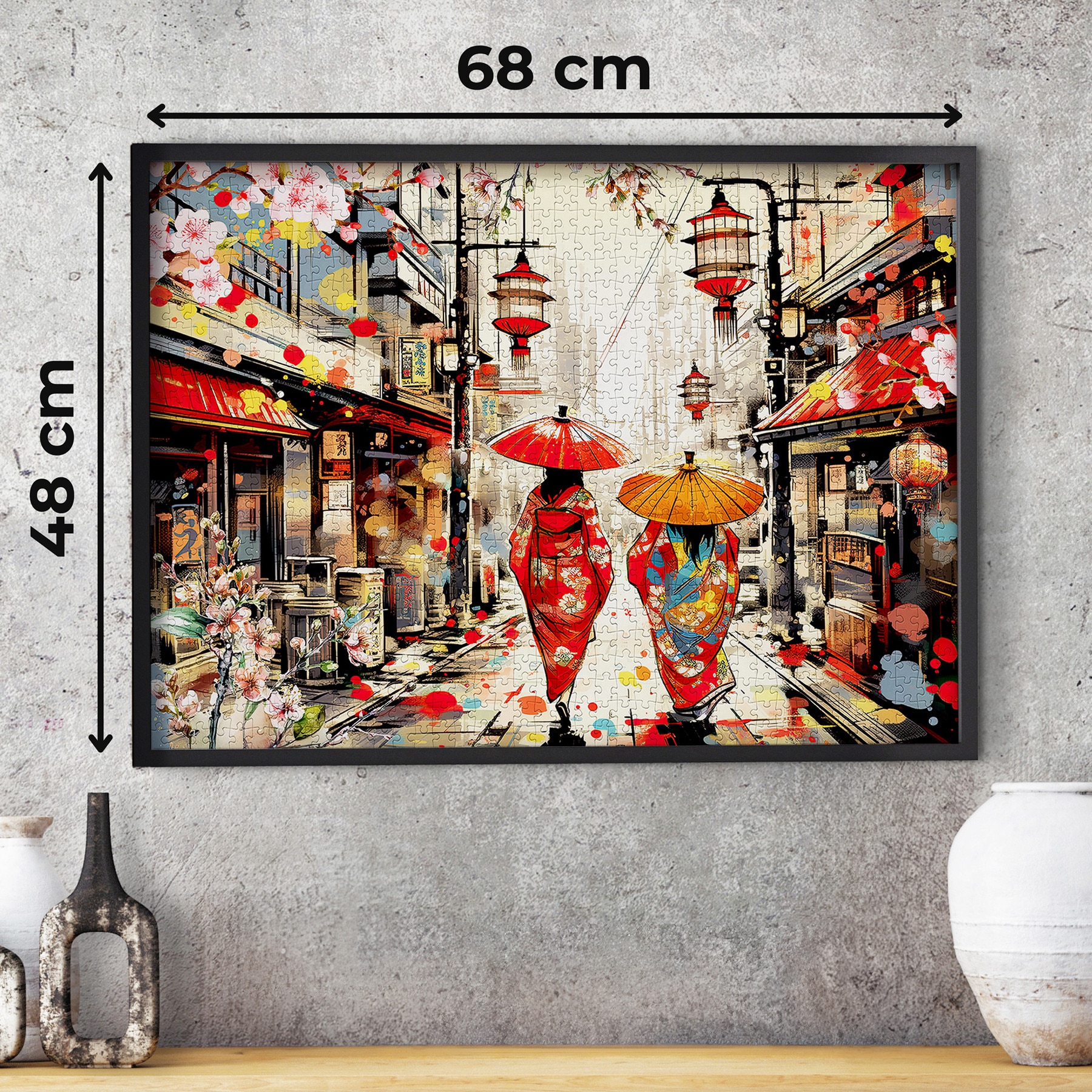 Puzzle 1000 Piese ENJOY – Tokyo Stroll, Femei in Port Traditional la ...