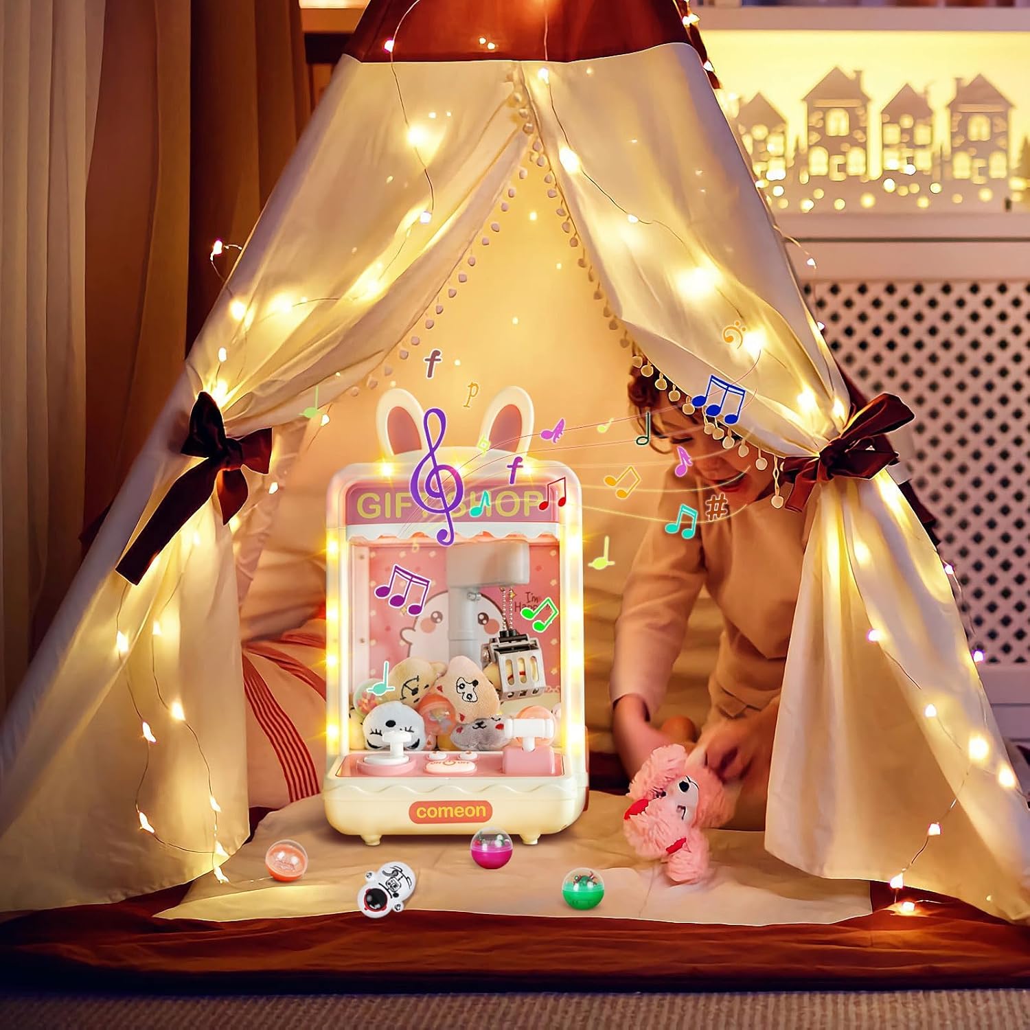 Masina Mini Cu Gheare pentru Copii cu Lumini, Automat Mini cu Jucarii ...