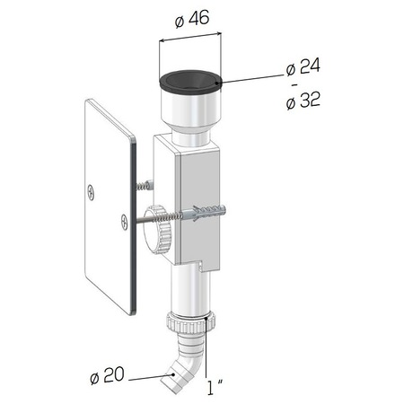 Sifon pentru condens cu placa inox si capac detasabil pentru inspectie ...
