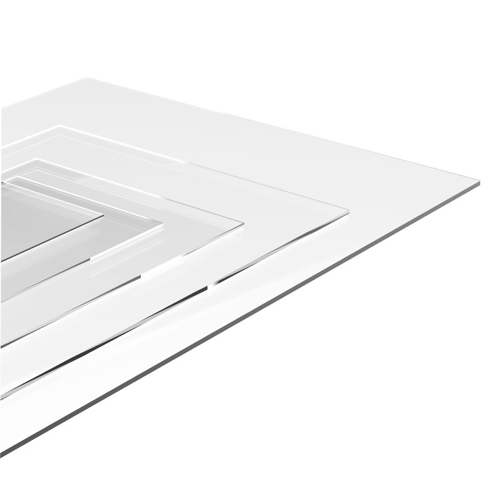 Placa acrilica tip plexiglas transparenta, grosime 5mm, 1000mmx1000mm ...
