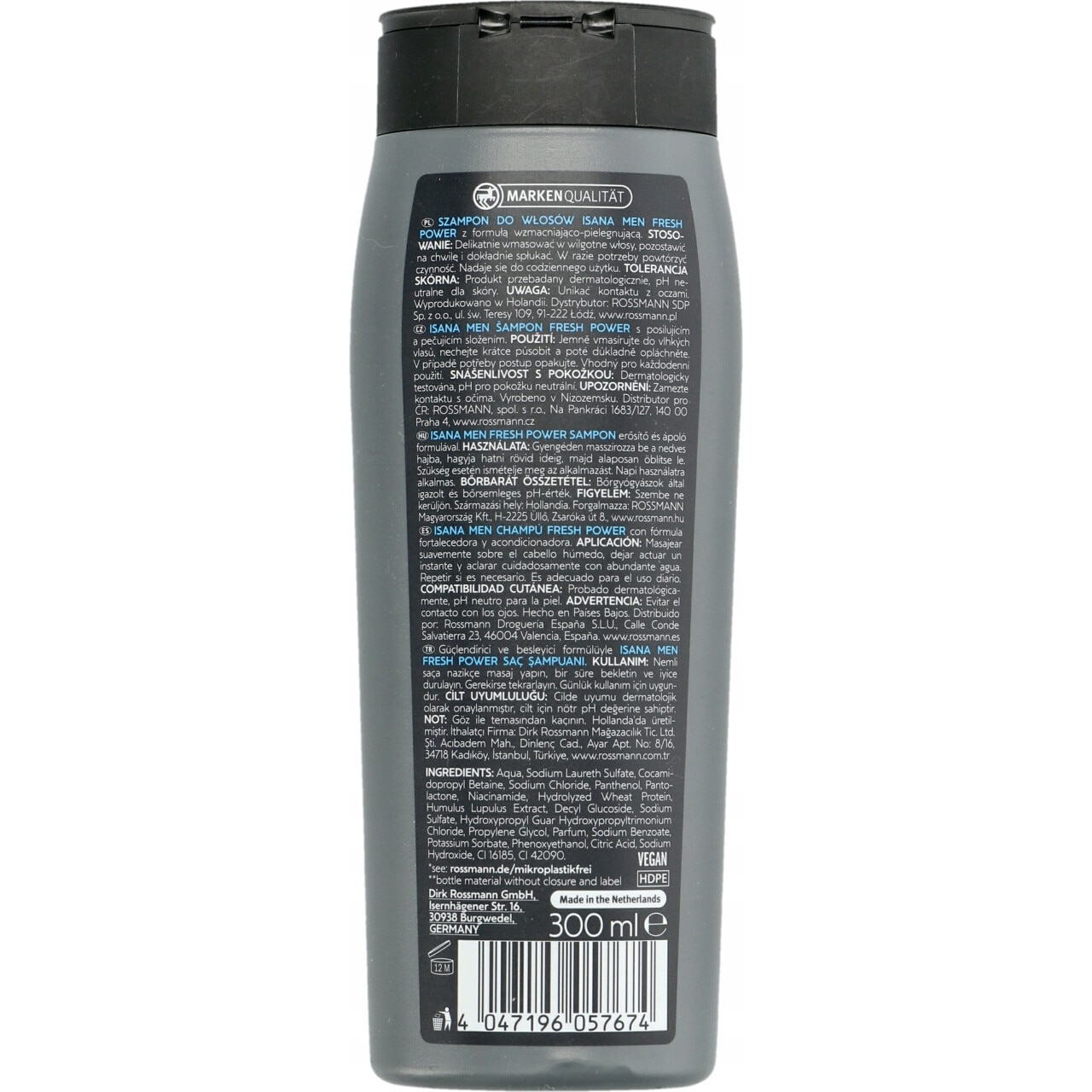 Sampon de par, Isana, Men Extra Power, 300 ml, pentru par normal, cu ...