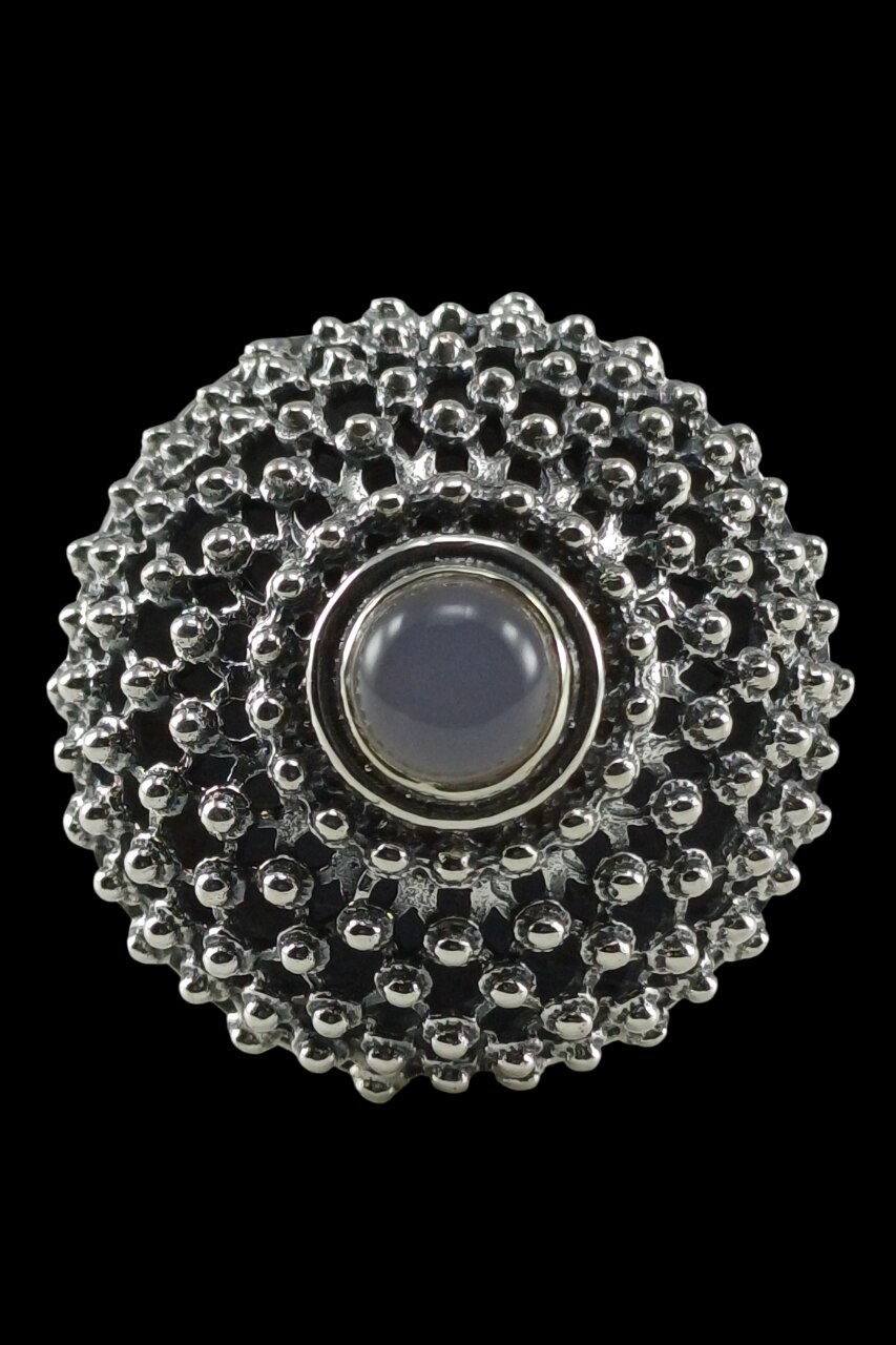 Inel din argint 925, TSR cu piatra cuart roz marime 17, 3 mm reglabil ...