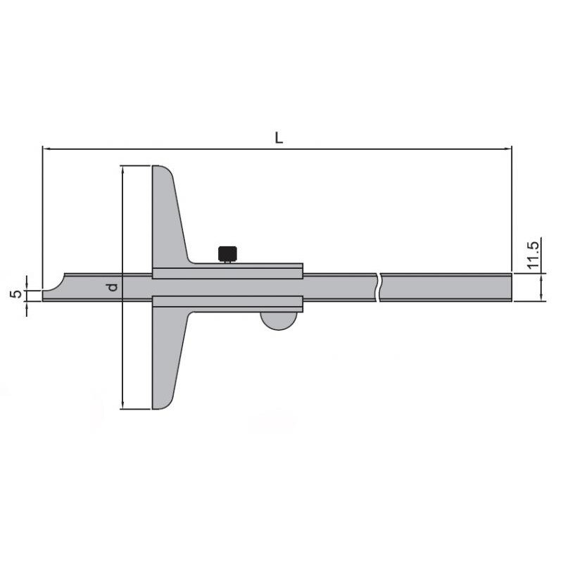 Subler mecanic de adancime marca Insize cu scala de 0-150 mm si ...