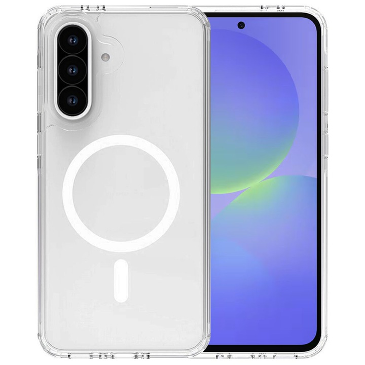 Husa pentru Samsung Galaxy A56 5G, Spate din policarbonat, Clear Magnet ...