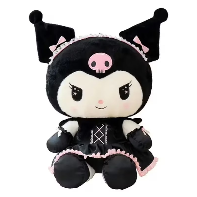 Papusa din Plus Tip Kuromi, Inspirata din Seria Hello Kitty Sanrio, Cu ...