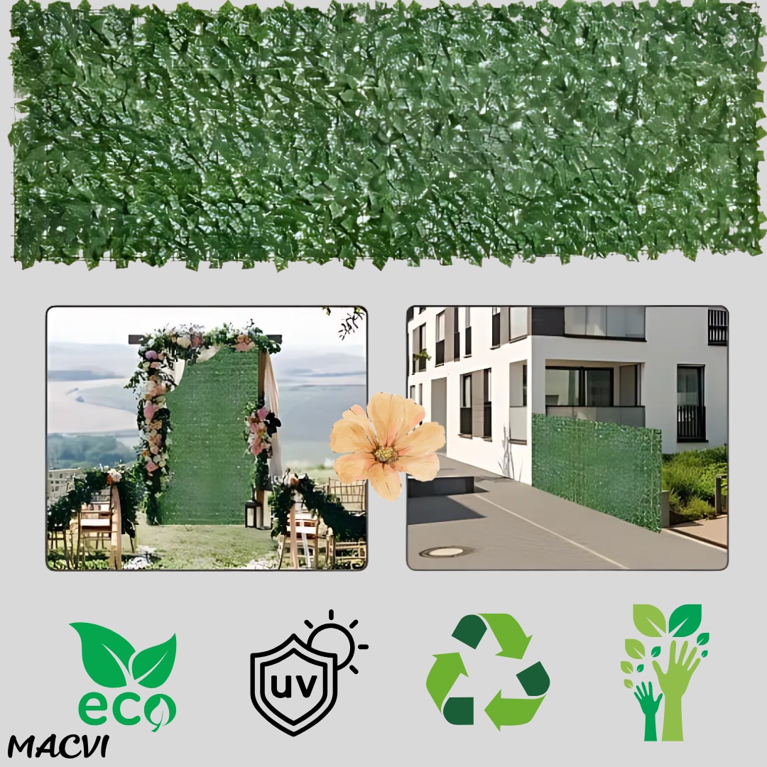 Gard Artificial Macvi® cu Frunze Verzi Tip Iedera Solutia Eleganta ...