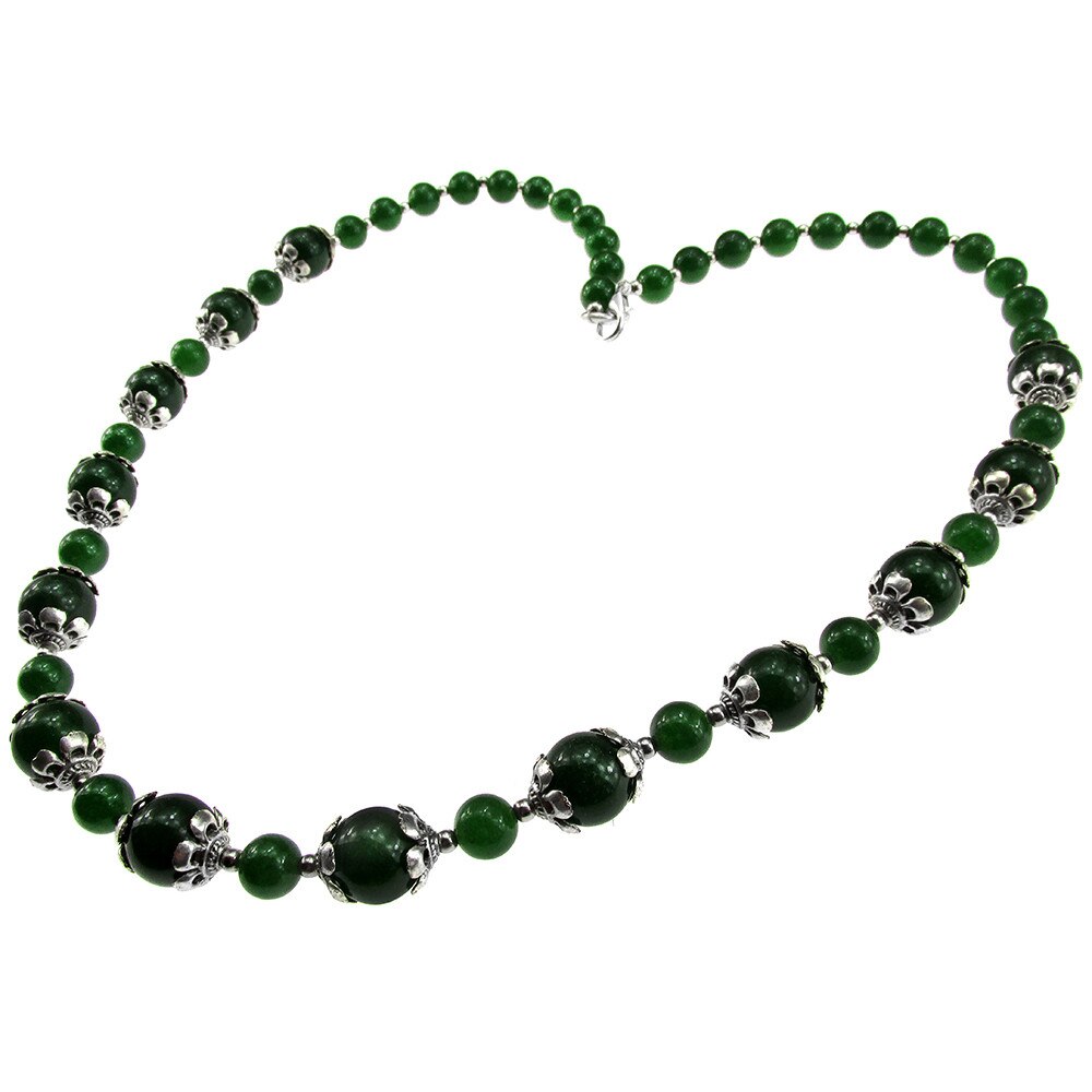 Colier jad verde african, GlamBazaar - eMAG.ro