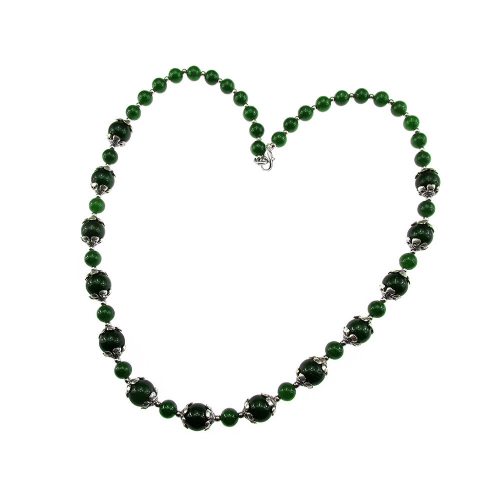 Colier jad verde african, GlamBazaar - eMAG.ro