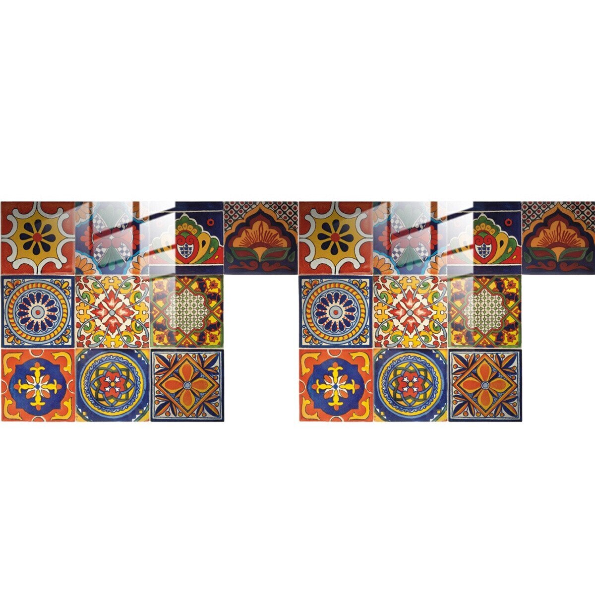 Set de 20 Placi Decorative Autoadezive, PVC, Model Retro, 20x20cm ...