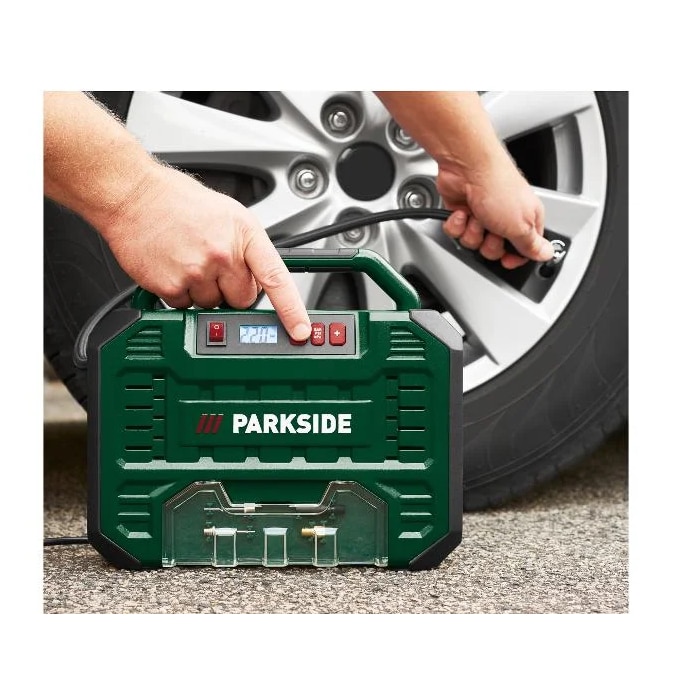Compresor portabil cu afisaj digital PARKSIDE PMK 150 A1, 12V / 230 V ...