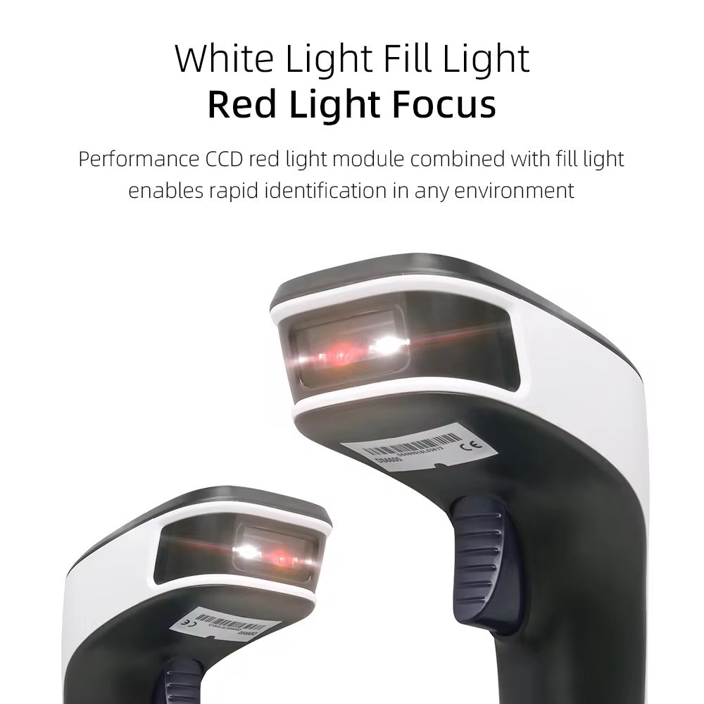 Cititor/Scanner coduri de bare cu laser，SHIJOOE，1D/2D/QR，150m，Wireless ...