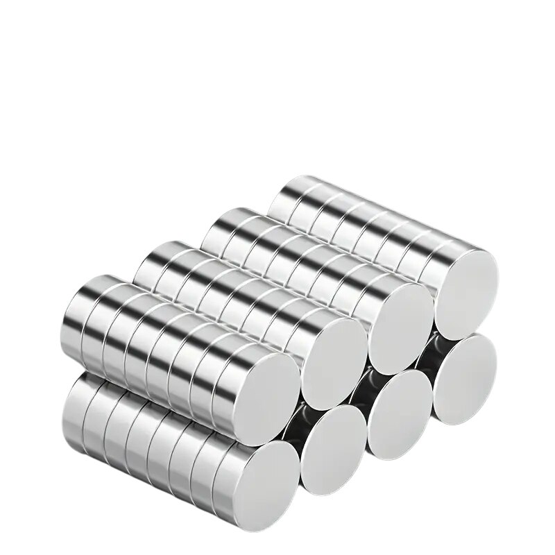 Set magneti rotunzi puternici Neodim 10x3 mm, argintii - 20 buc - eMAG.ro