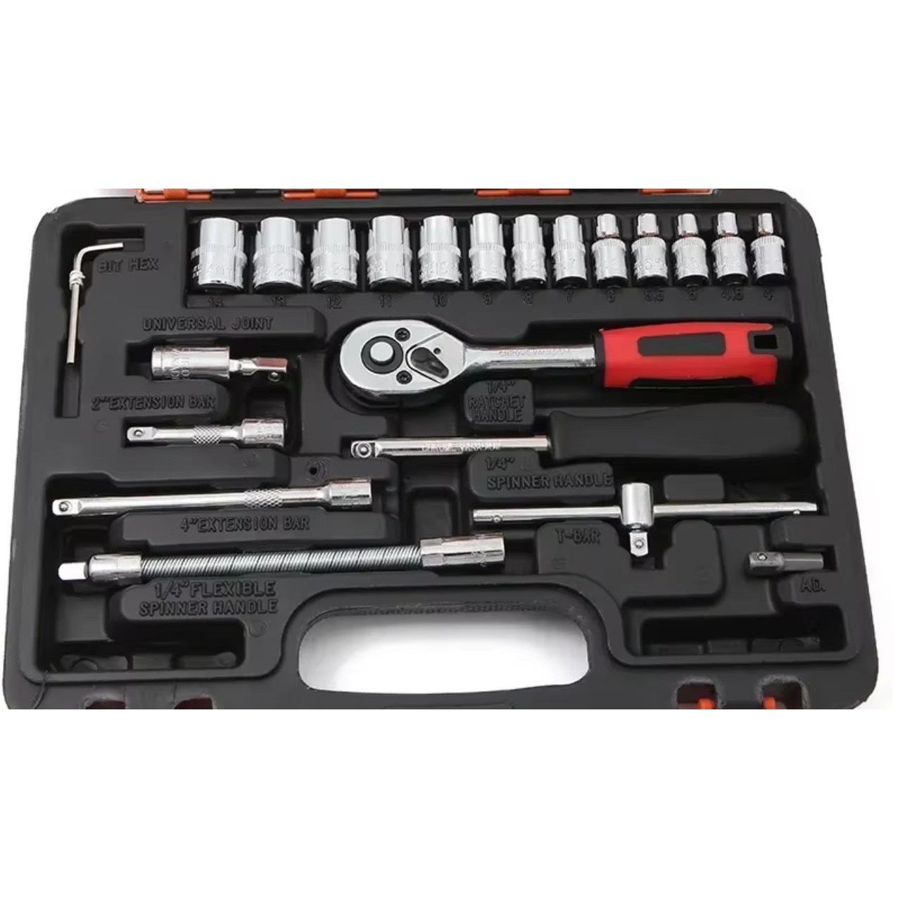 Trusa de scule 46 Piese, set chei pentru reparatii auto si casa, cu ...