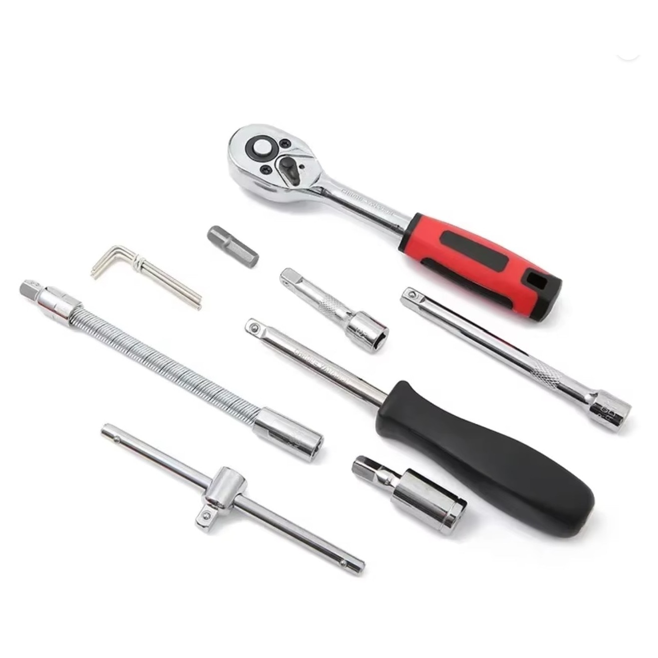 Trusa de scule 46 Piese, set chei pentru reparatii auto si casa, cu ...
