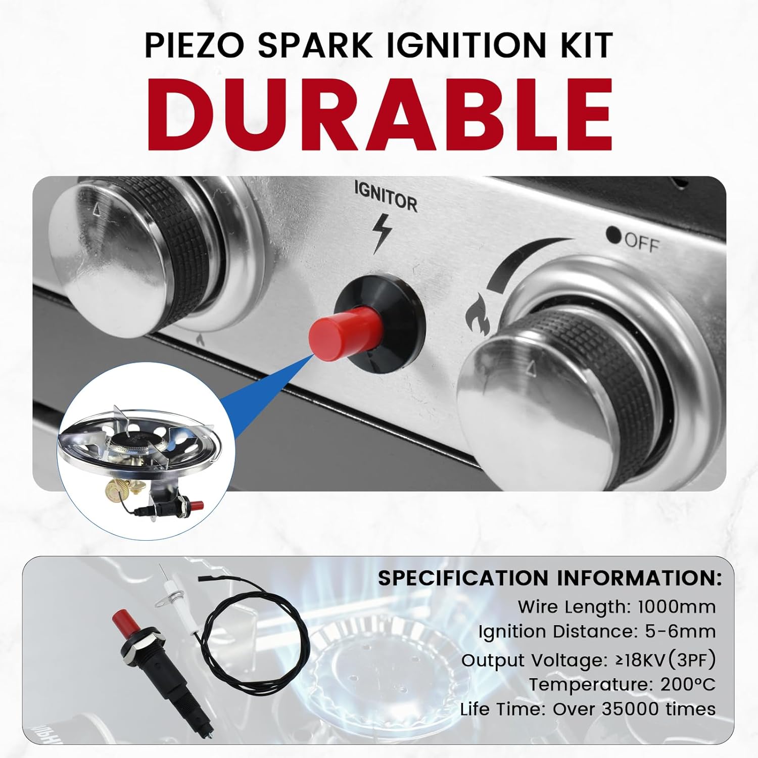 Aprindere piezo-scanteie, set de aprindere piezoelica cu buton de ...