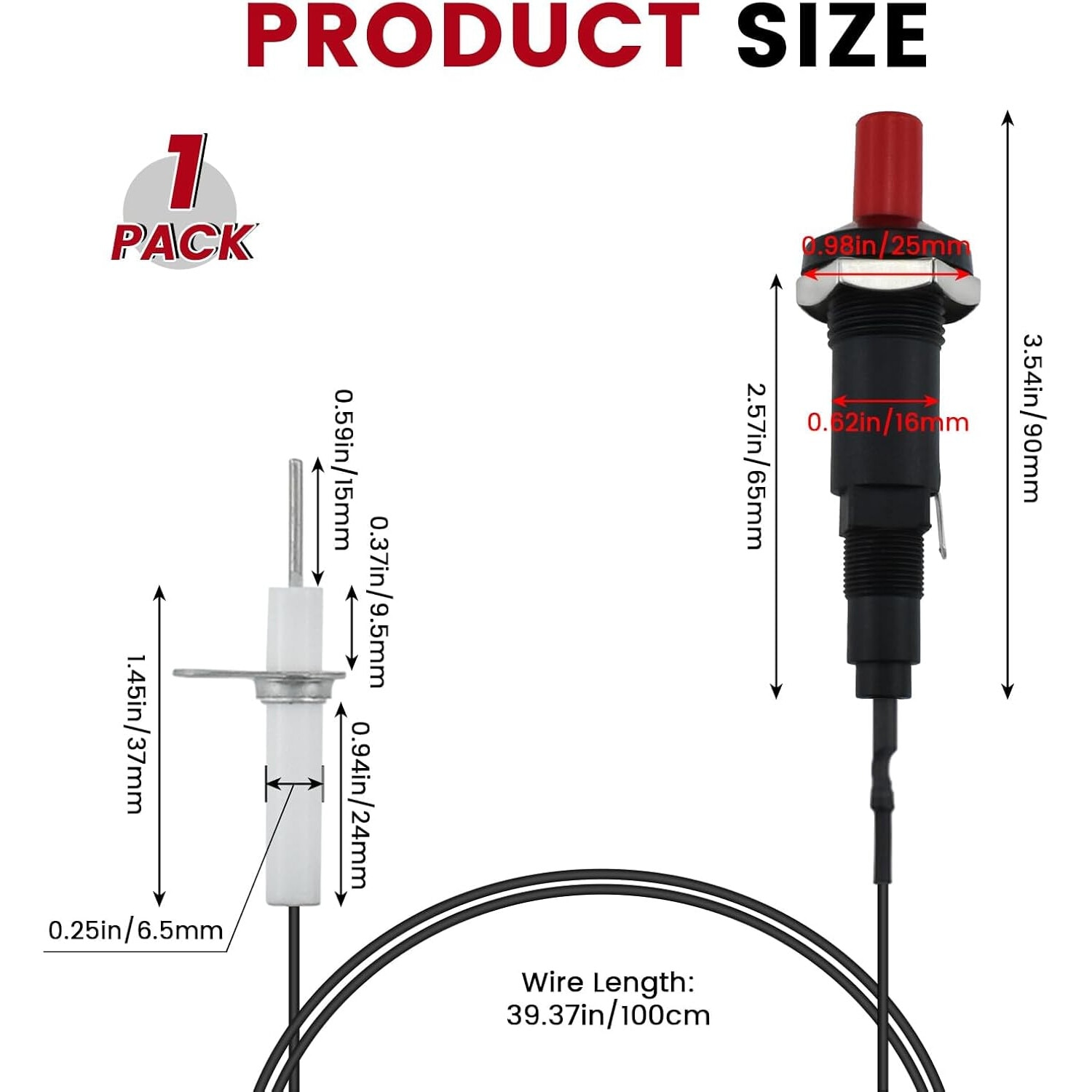 Aprindere piezo-scanteie, set de aprindere piezoelica cu buton de ...