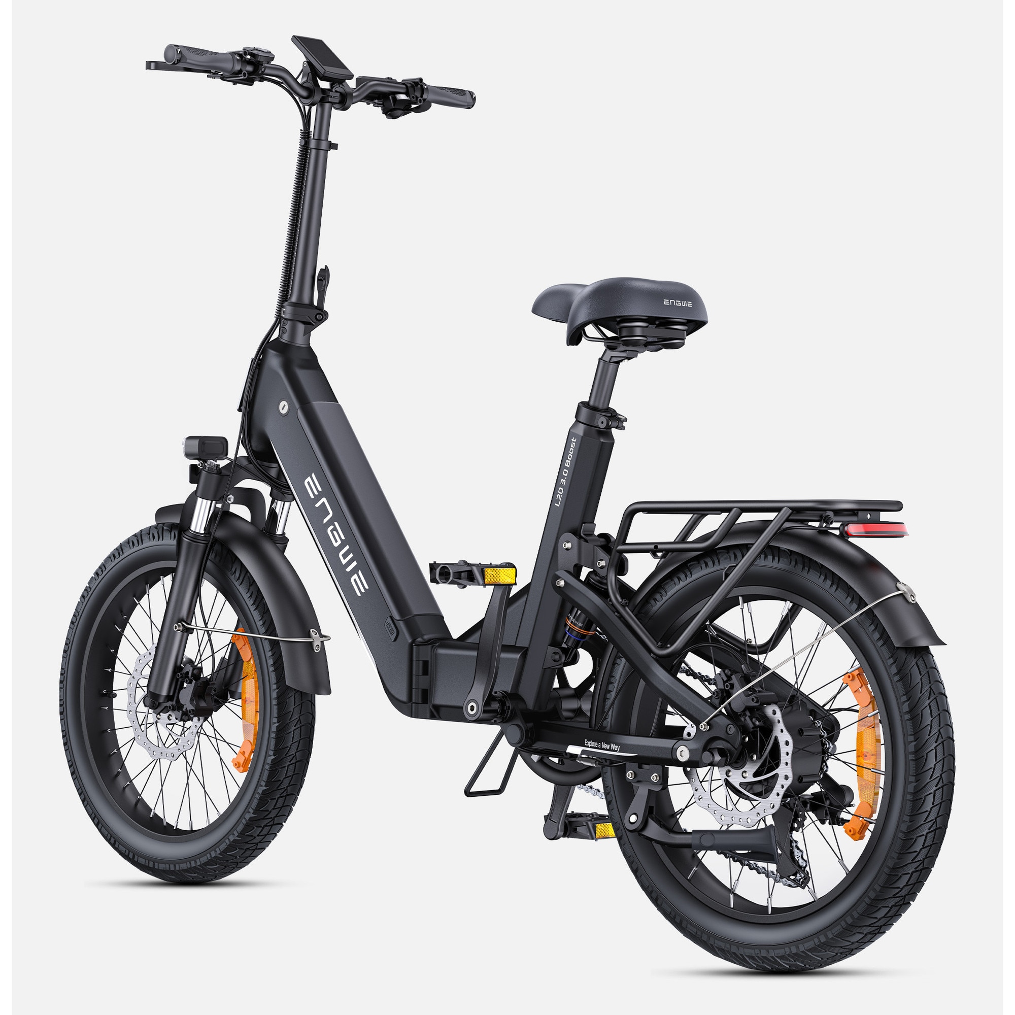 Електрически велосипед 250W, 48V 13.5Ah, ENGWE L20 3.0 Boost, Автономия ...