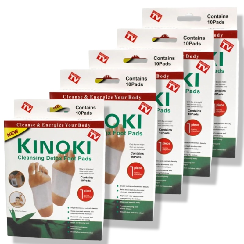 Set de 50 Plasturi Kinoki HOZRO, pentru Detoxifierea Organismului si ...